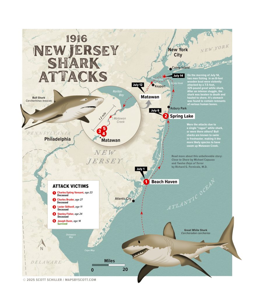 Maps by Scott1916 NJ Shark Attacks - Maps by Scott
